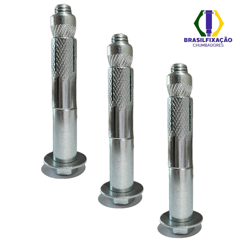 Chumbador Parabolt Com Prolongador Liso 3/8X3.1/2 Kit 3 unidades ...