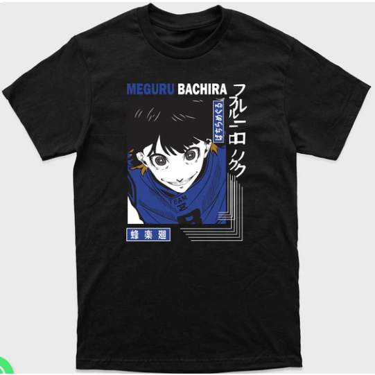 Camiseta Básica unissex Bachira Blue Lock | Shopee Brasil
