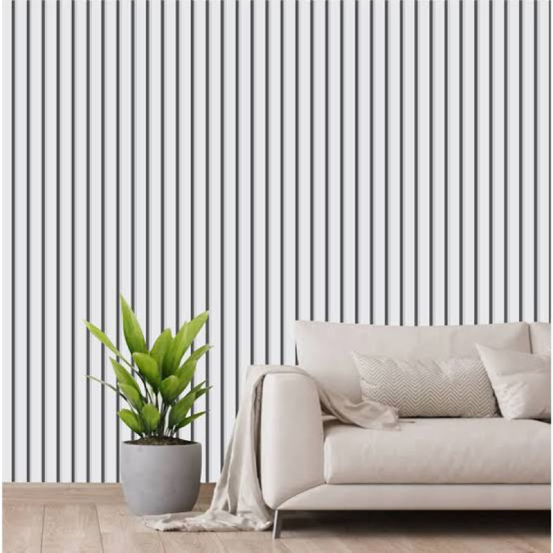 Papel De Parede Madeira Ripado Branco 5 Metros X 45cm Adesivo