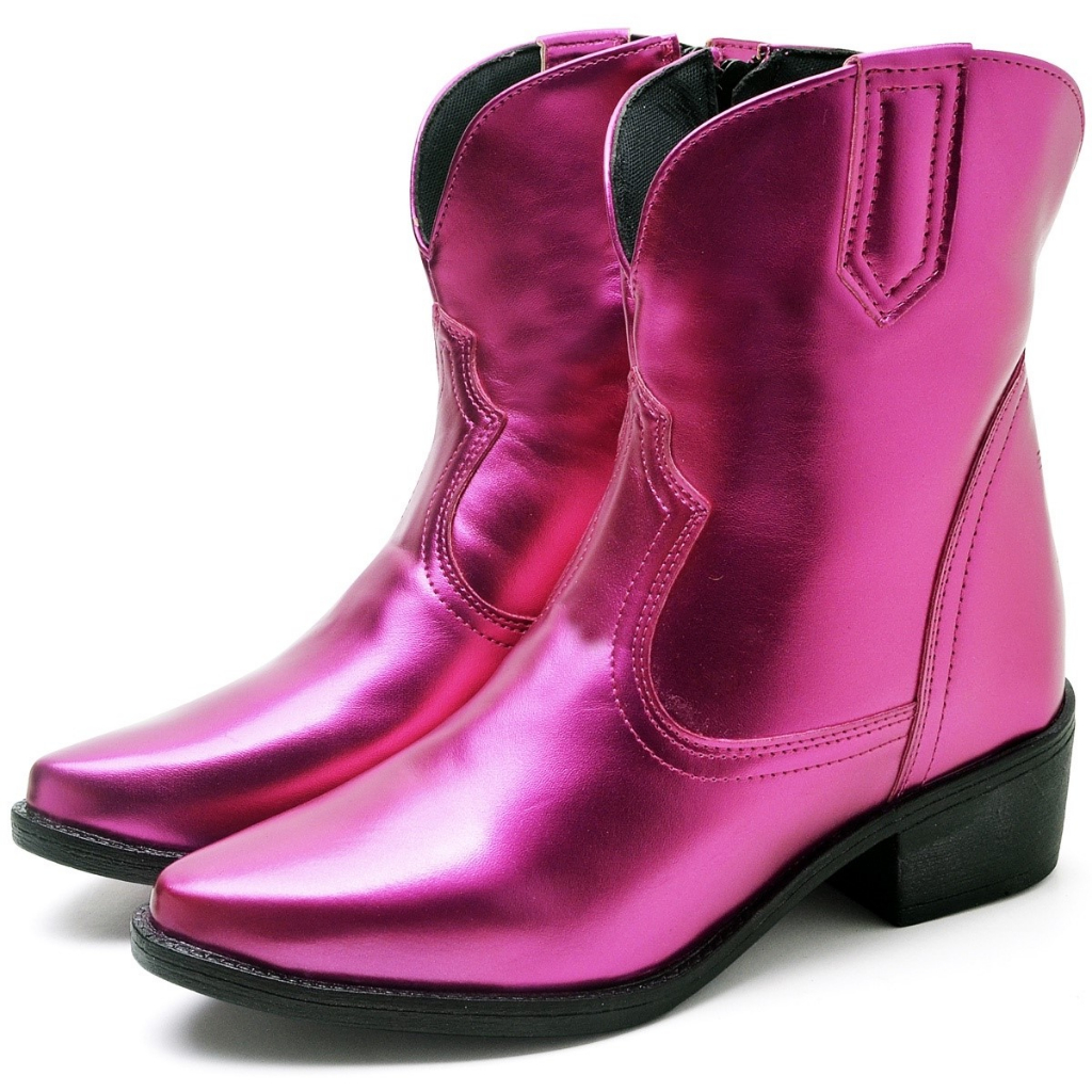 Bota Country Dubuy Feminina Western Rosa Metalizado 1701FG | Shopee Brasil