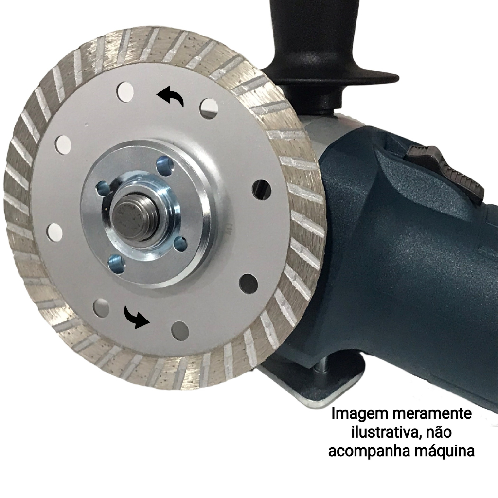 Disco Corte Diamantado Turbo 110mm Corte Seco Mármore Granito Concreto ...