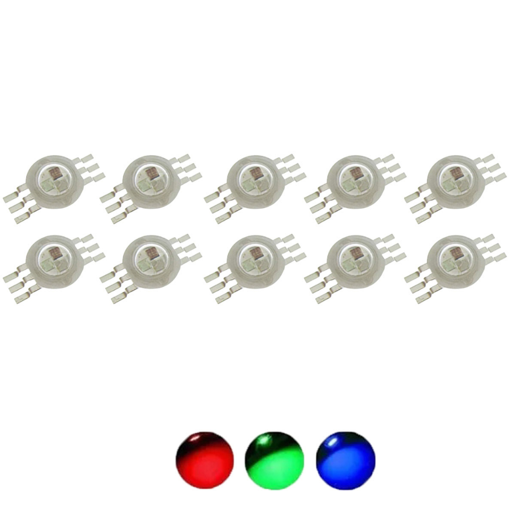 Chip Led 3w Rgb 6 Pinos (10 Unidades) | Shopee Brasil