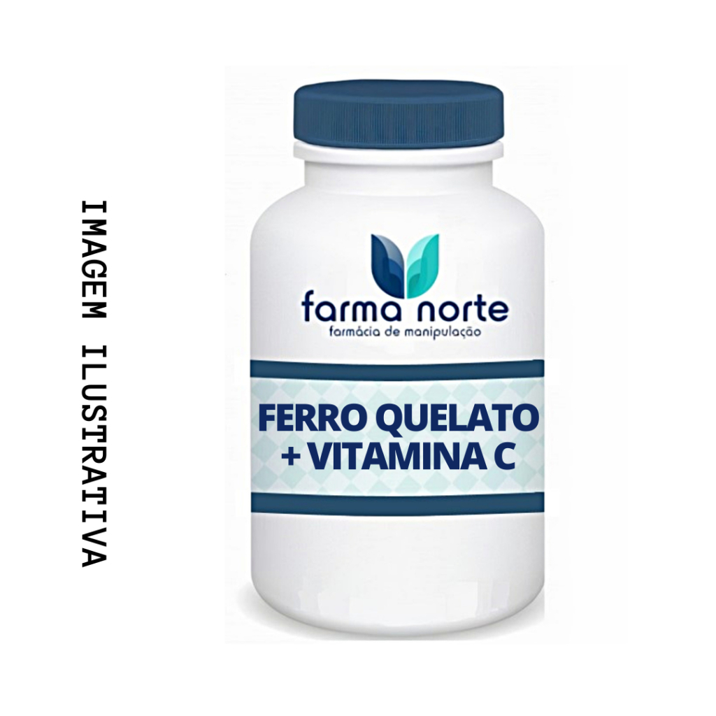 Ferro Quelato 40mg + Vitamina C 100mg 60 Càpsulas | Shopee Brasil