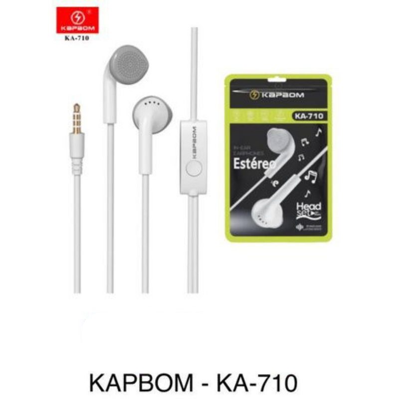 Fone De Ouvido In-ear Ka-710 com Microfone – Kapbom | Shopee Brasil