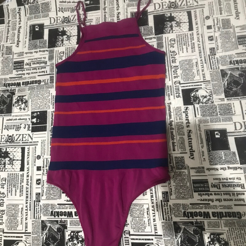 Body DeMillus feminino canelado listrado tamanho único | Shopee Brasil