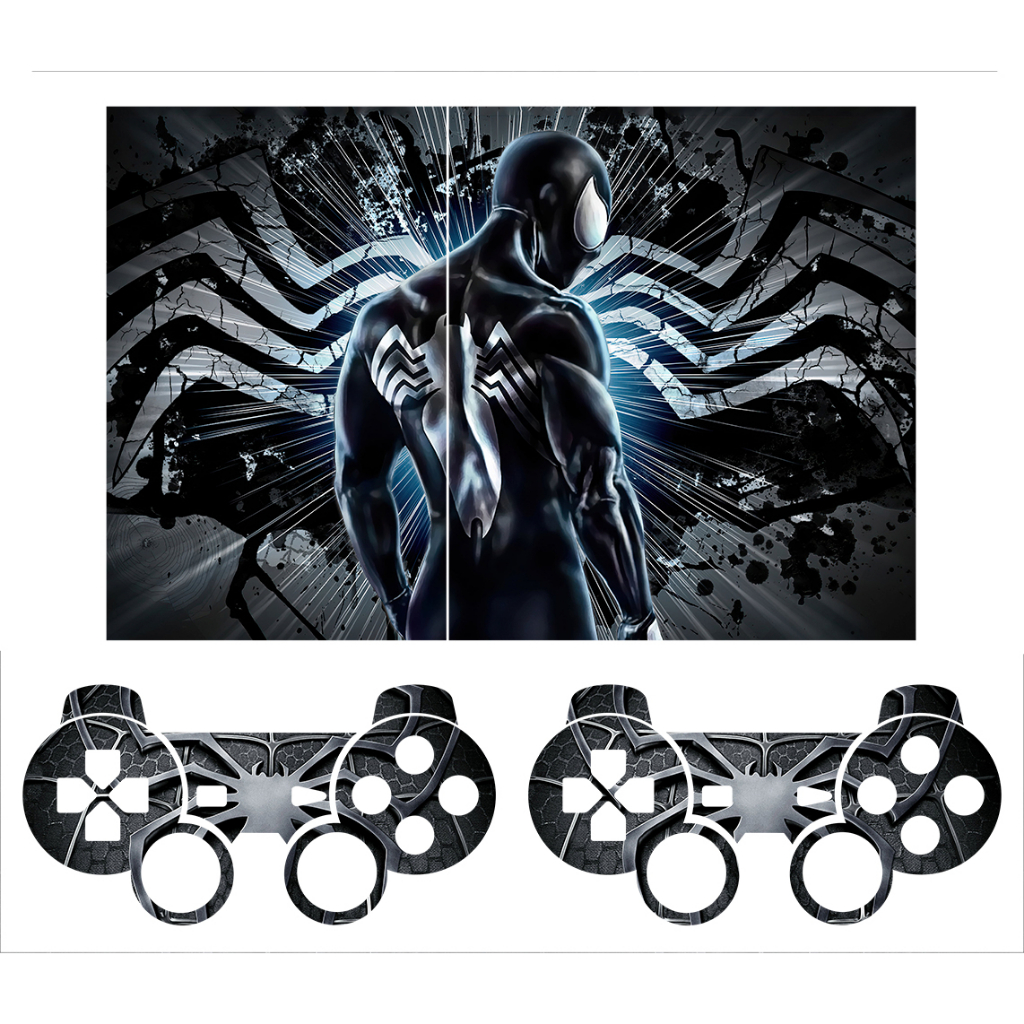 Skin adesiva para Playstation / PS2 Slim - Homem Aranha / Venom ...