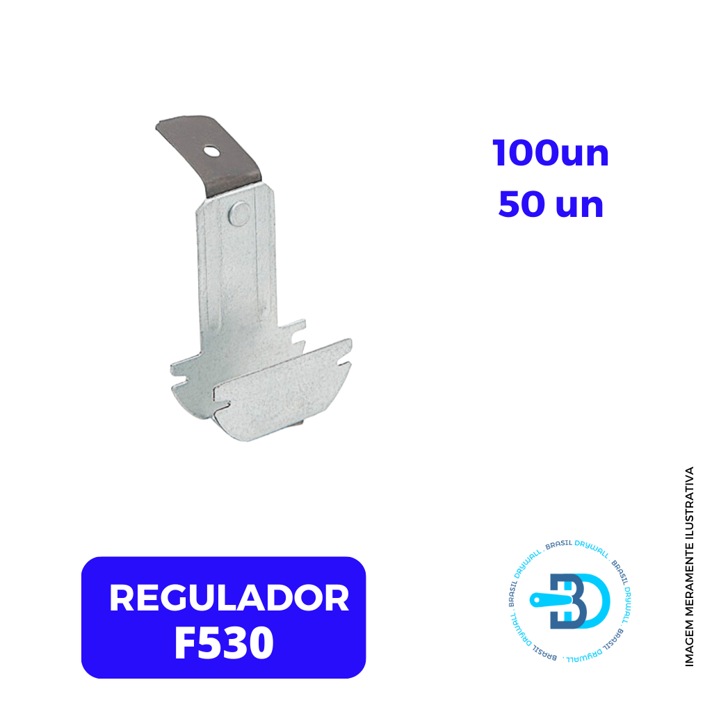 Regulador Pendural P/ Drywall Perfil Canaleta F530/F47 Tamanho Anão AÇO ...