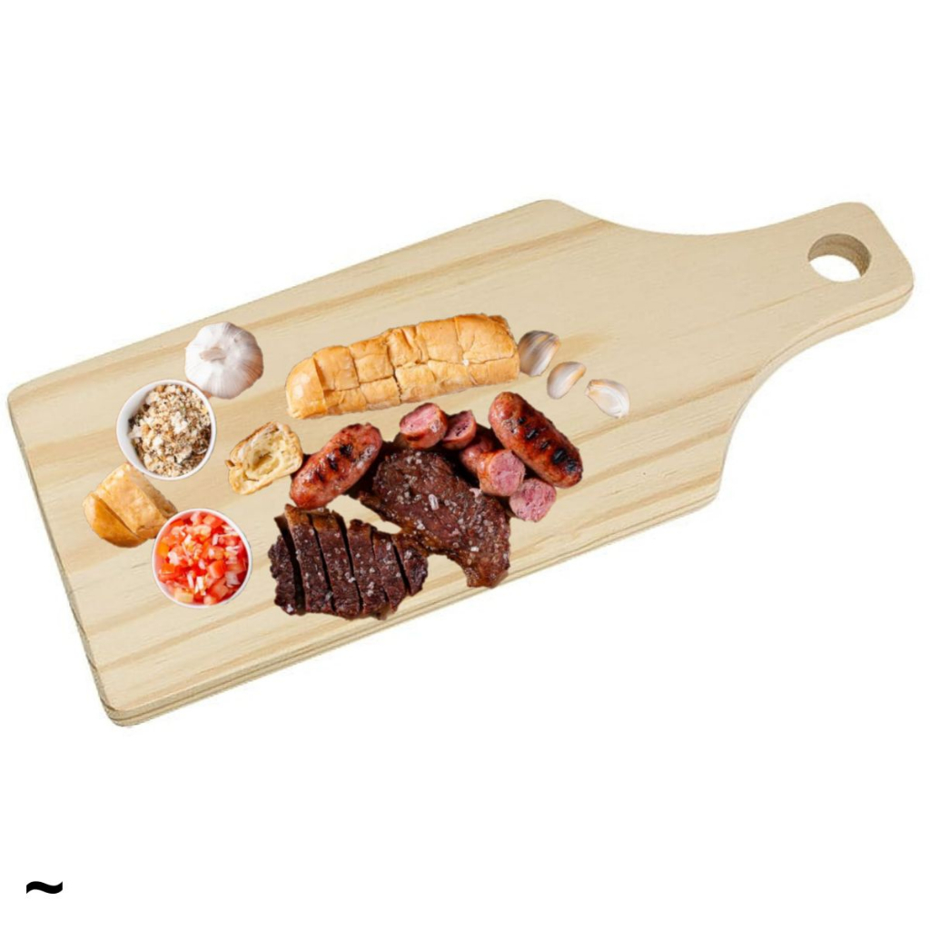 Tabua Taba Madeira 34x14,5cm Corte Legumes Frutas Frios Carne | Shopee ...