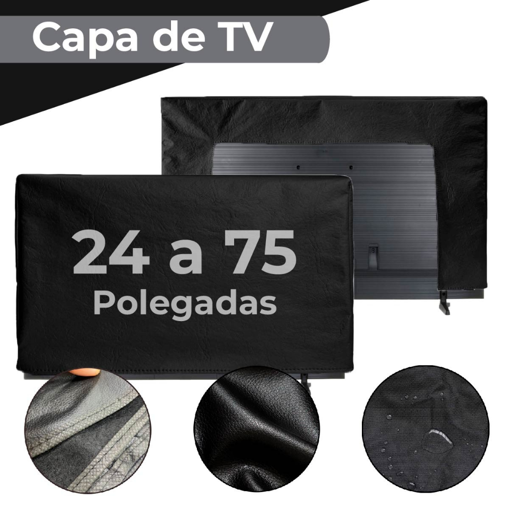 Capa Para Tv 32 a 75 Polegadas Corino Impermeavel Led LCD Smart ...