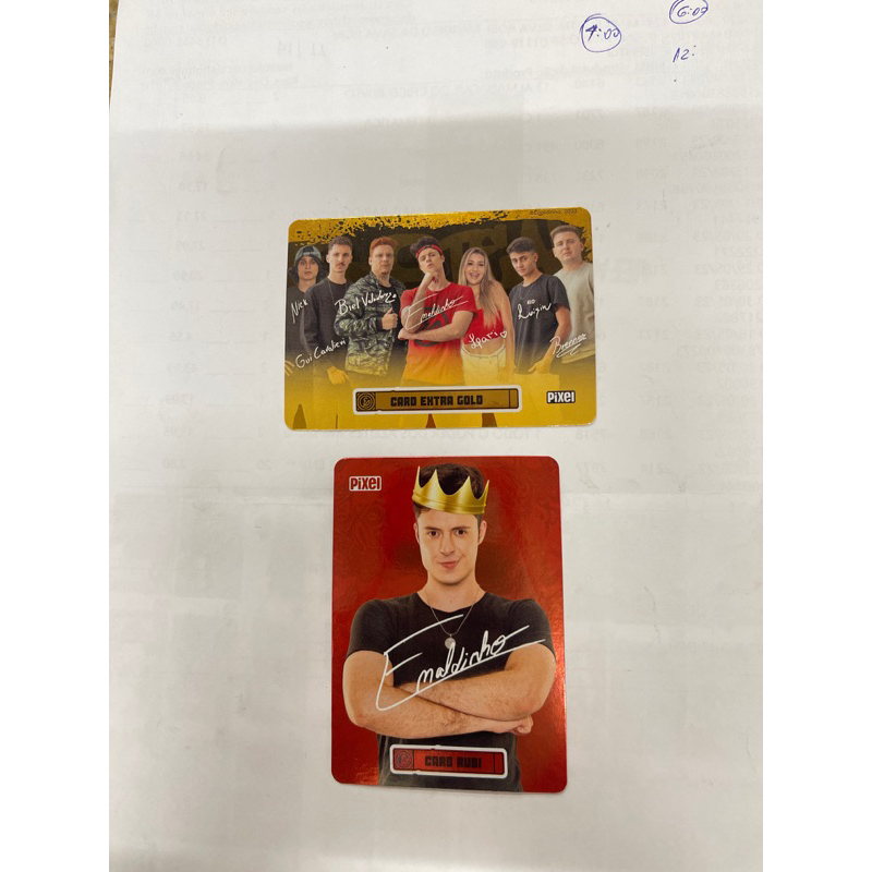 enaldinho card oficial - 1x card extra gold + 1x card rubi - Escorrega ...