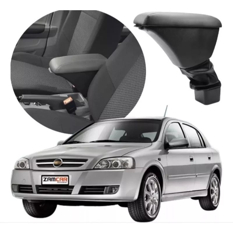 Apoio De Braço Chevrolet Astra 2001/2012 Tecido Cinza Porta Objeto ...