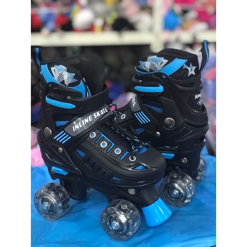 Patins Infantil Feminino 4 Rodas Freio Luz Led-nova-modelos | Shopee Brasil