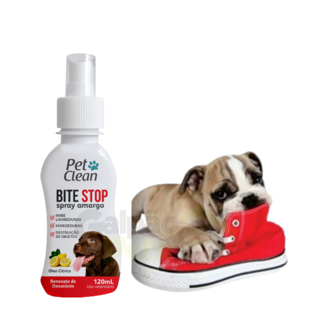 Bite Stop Pet Clean Spray Amargo Adestrador Anti lambida, mordedura ...
