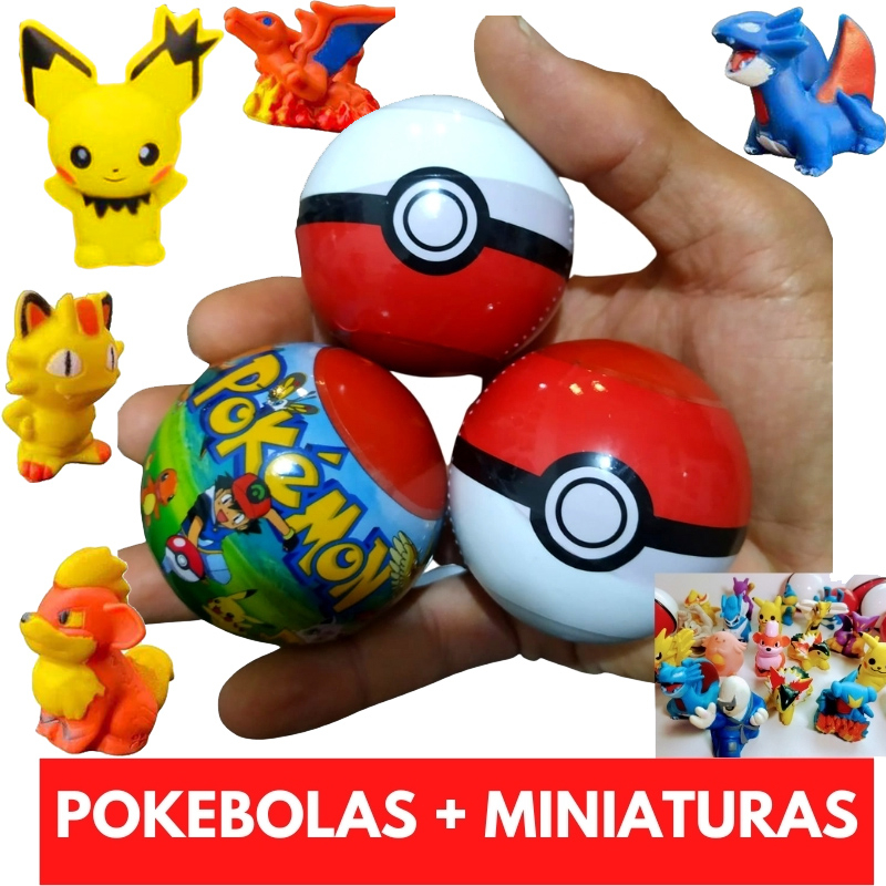 Kit Miniaturas Pokemons Sortidos + Pokebolas 5cm | Shopee Brasil