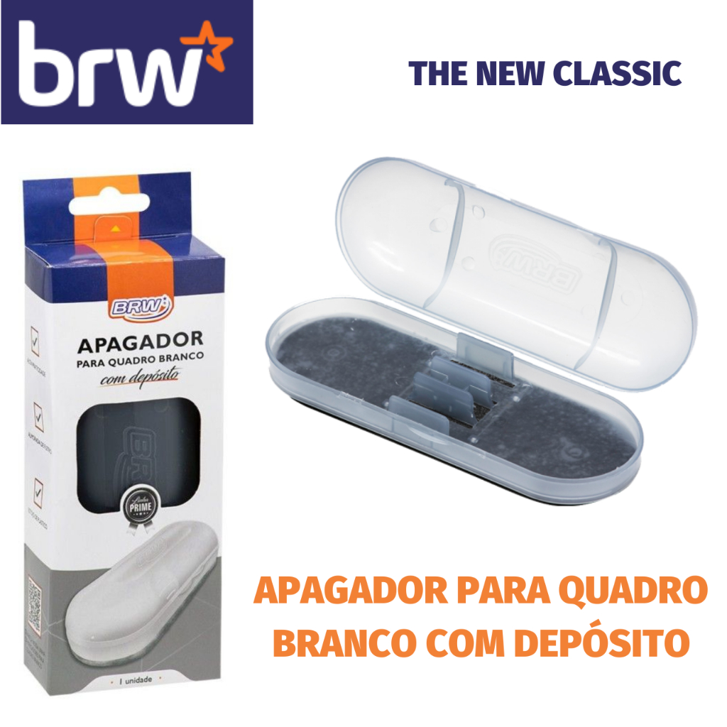 Apagador para Quadro Branco BRW com Depósito | Shopee Brasil