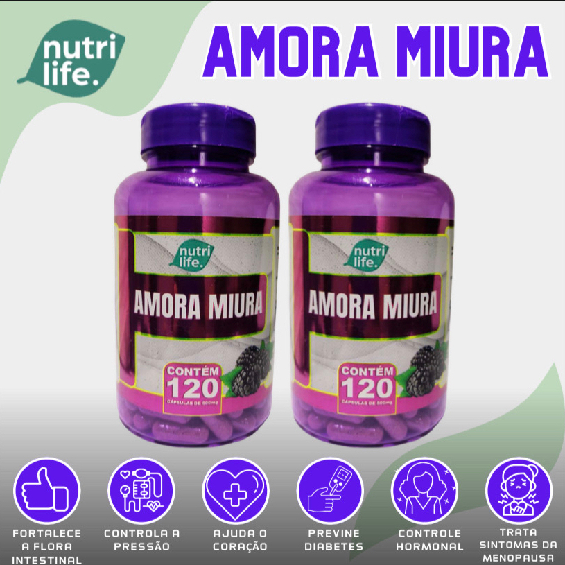 AMORA MIURA SUPLEMENTO NATURAL PARA MENOPAUSA 120 caps | Shopee Brasil