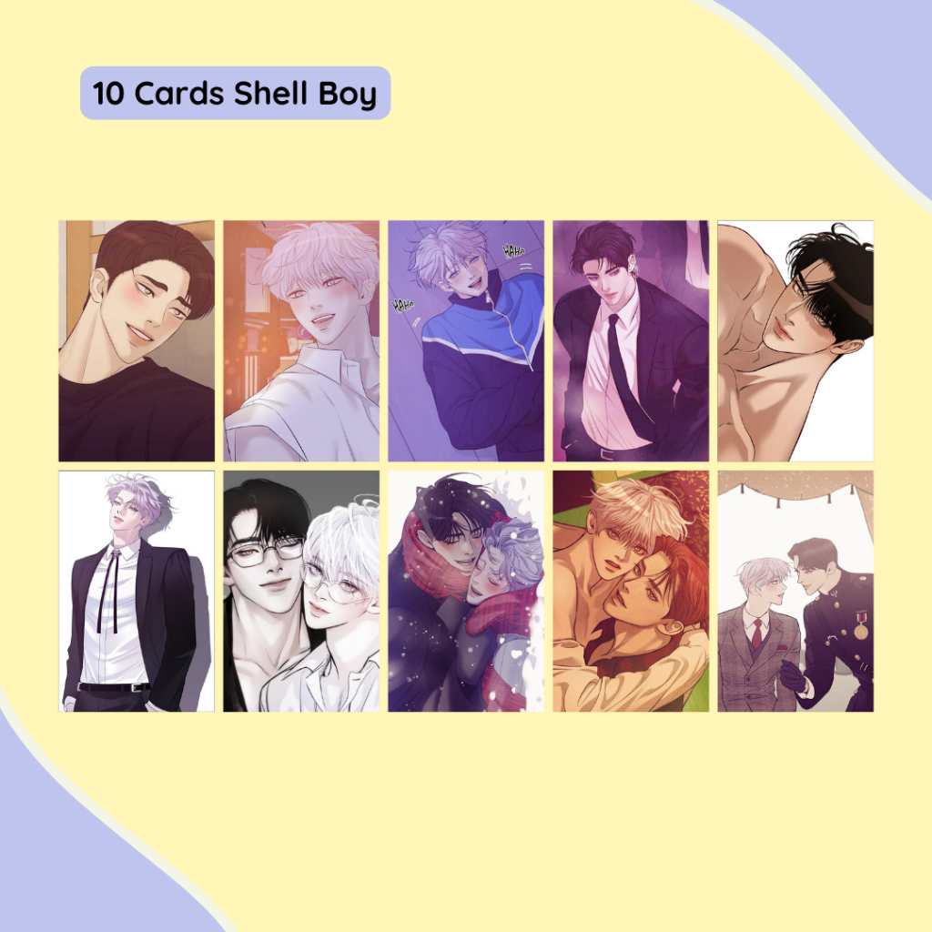 Kit 10 Cards Shell Boy yaoi bl | Shopee Brasil