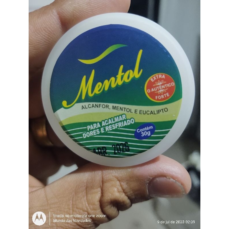 Pomada Mentol tipo Vick extra forte 30 gr com alcanfor e eucalipto ...