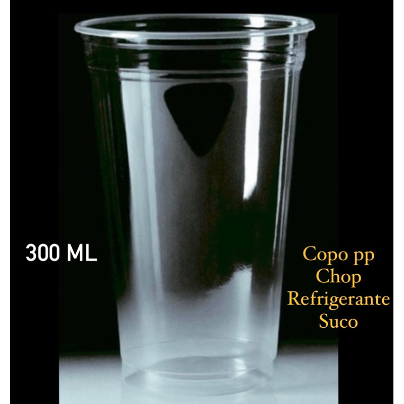 100 Copo Descartável 300ml / 400 ml ou 500 ml Chopp Pp Liso ...