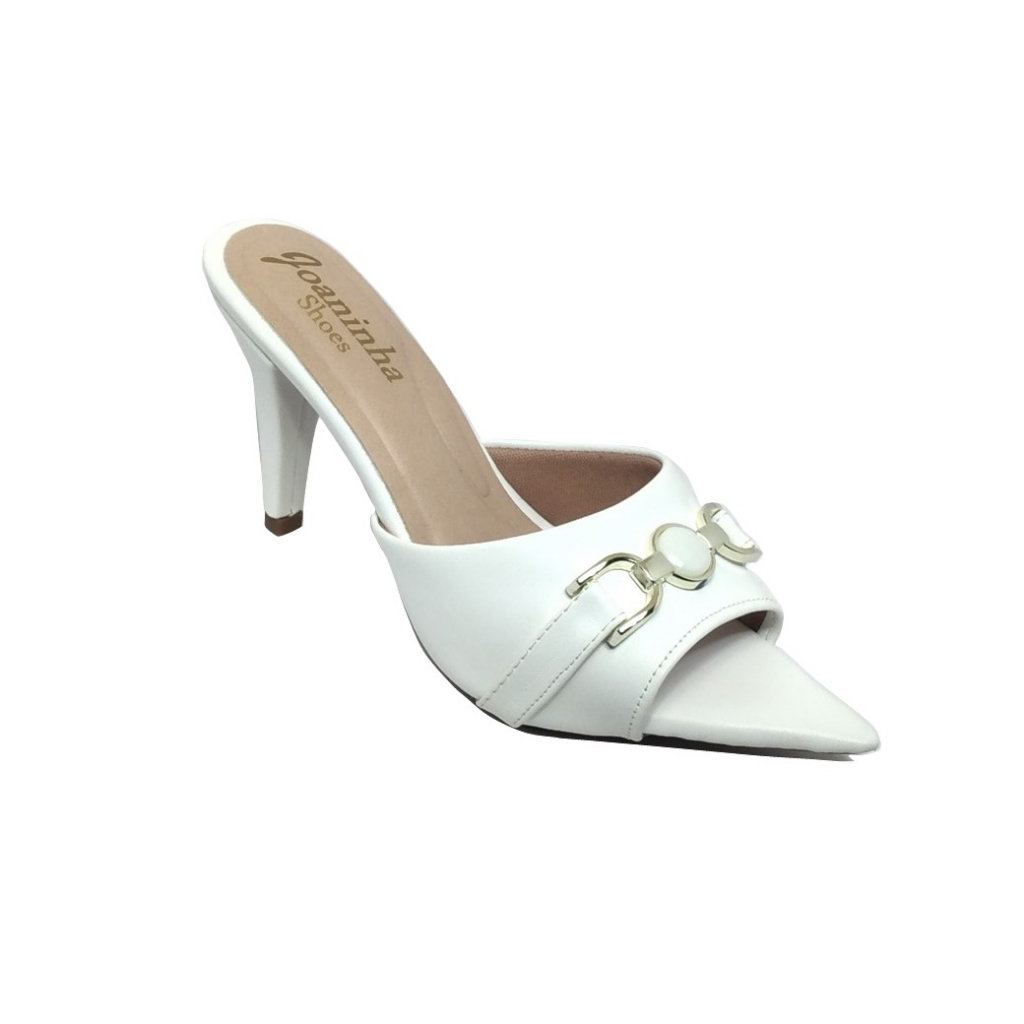 Tamanco Feminino Bico Fino Salto Fino Alto 8 cm | Shopee Brasil