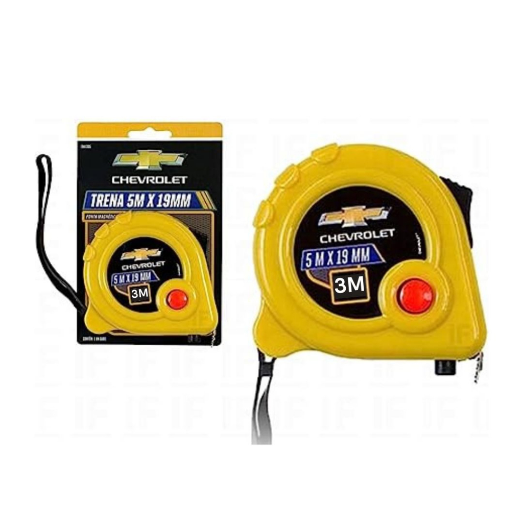 Trena Métrica 3m com ponta magnética e trava Chevrolet | Shopee Brasil