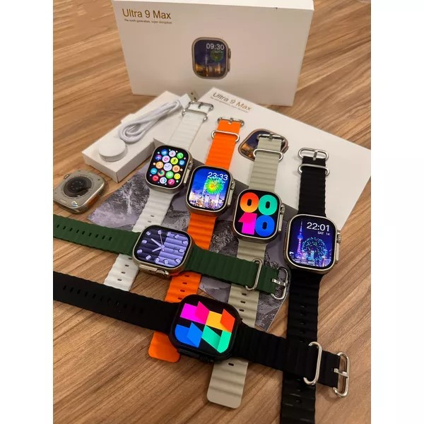 Relógio Smartwach ULTRA 9 MAX 49mm COM TELA NÍVEL AMOLED E CPU DUAL ...