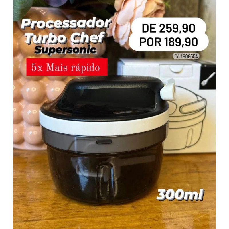 Tupperware Turbo Chef Super Sonic Preto | Shopee Brasil