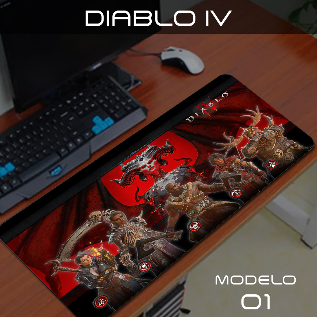 Mouse Pad Gamer Tapete - Diablo 4 (IV) - Tamanho 44x25cm | Shopee Brasil