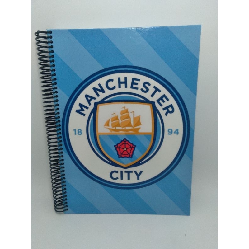 Caderno universitário Manchester City 1 matéria | Shopee Brasil