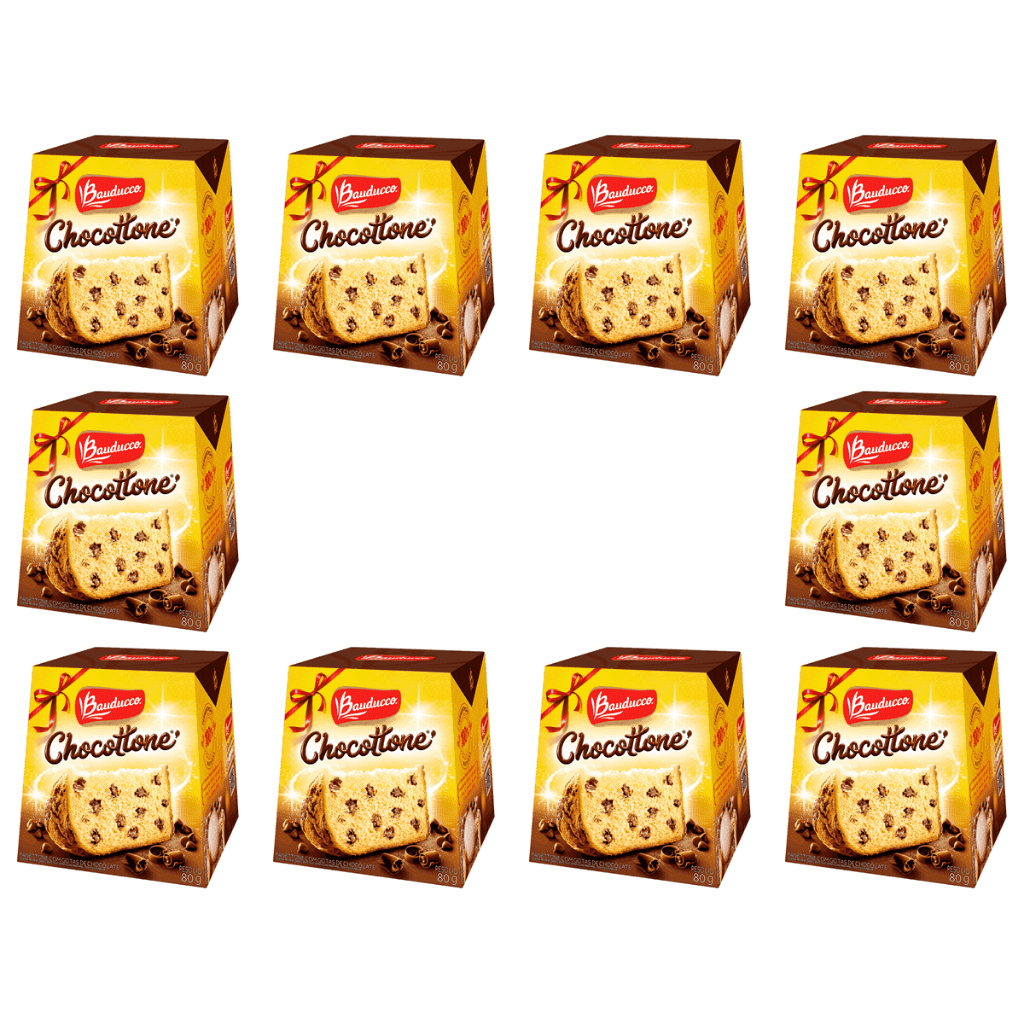 Mini Chocotone Ou Mini Panetone 80g Bauducco - Kit 10 Un | Shopee Brasil