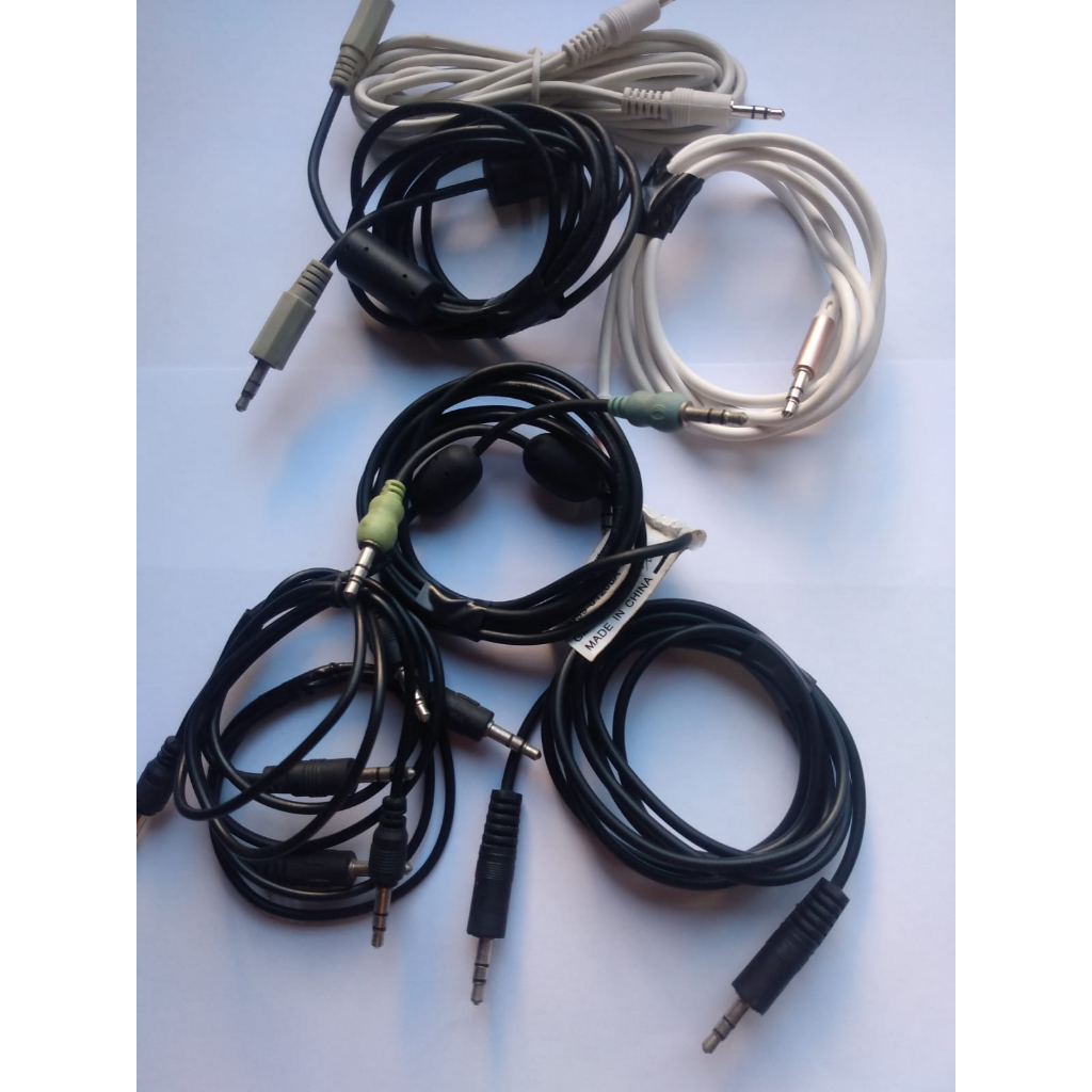 Cabo P2 x P2 Auxiliar Kit com 8 unidades | Shopee Brasil