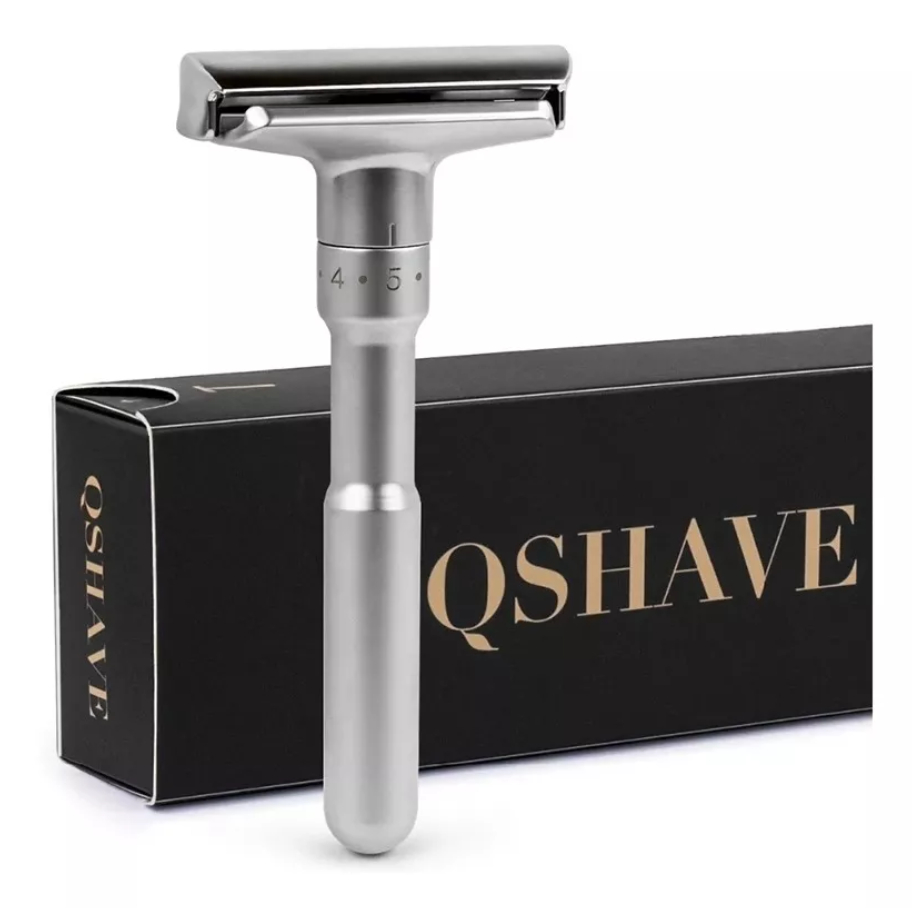 Barbeador Ajustável Qshave Safety Razor 6 Níveis 5 Lâminas Robusto ...