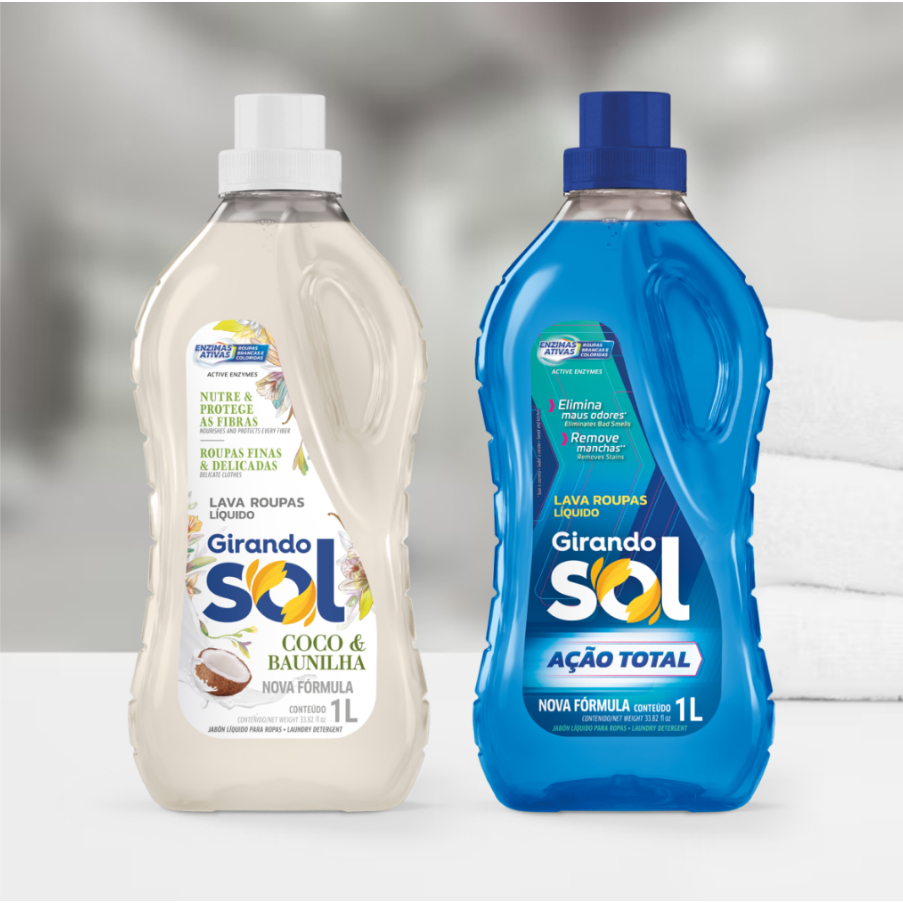 Lava Roupa Sabão Líquido 1 Litro com 1 unidade ou Kits de 2 | 3 | 4 ...