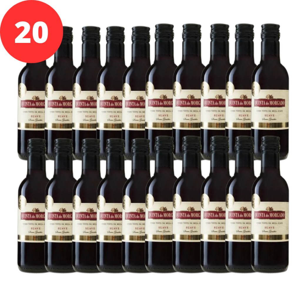 Pack 20 Un Mini Vinho Quinta Do Morgado Suave 245ml | Shopee Brasil