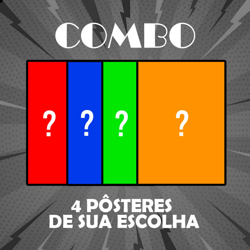 Combo 4 Pôsteres da loja ou personalizados de sua escolha (Tamanhos A4 ...