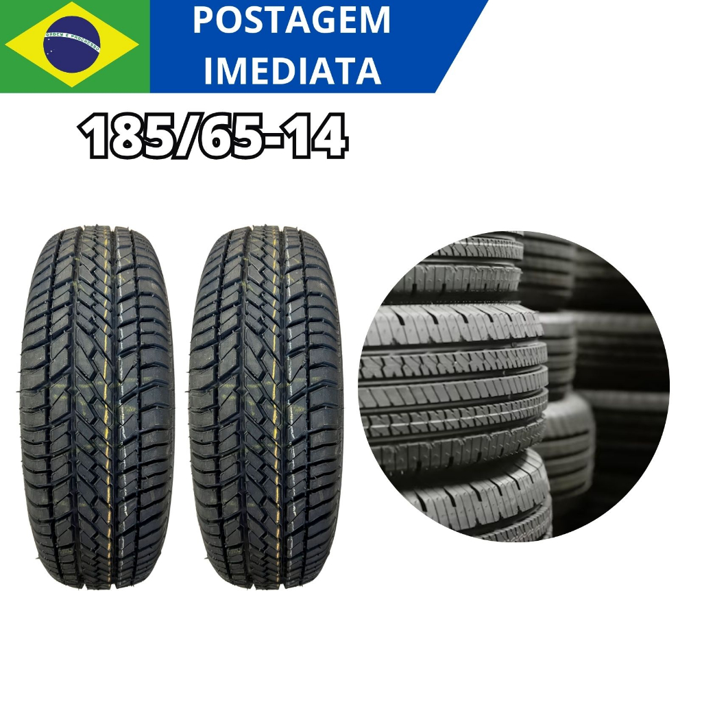 Pneu aro 14 185/65 remold vipal automotivo premium 1 unidade | Shopee Brasil