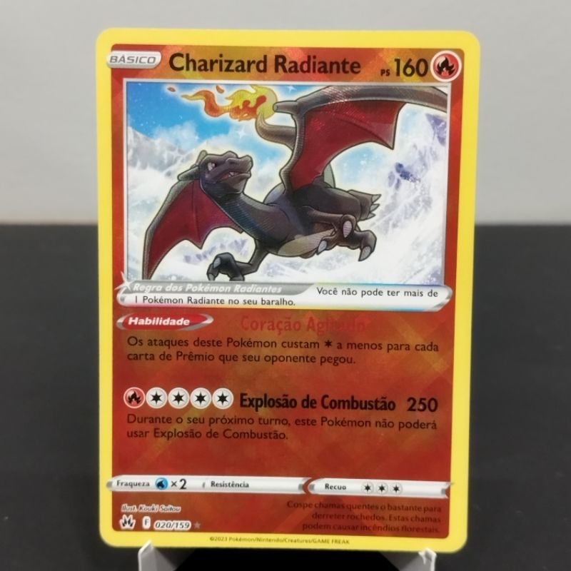 Carta Pokémon Original Charizard Radiante 020/159 | Shopee Brasil