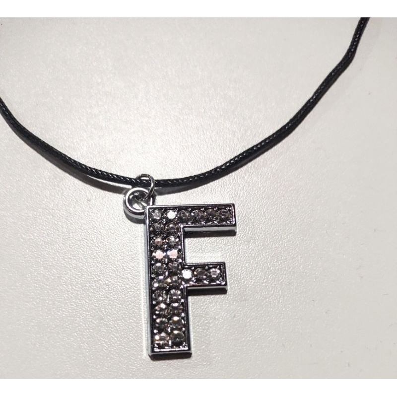 Colar Cordão Nome Letra F Cravejado | Shopee Brasil