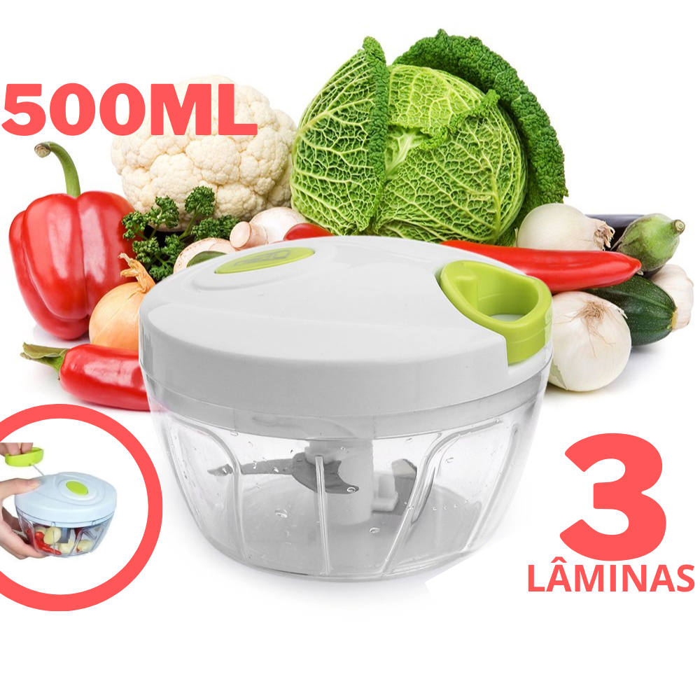 Multiprocessador Processador Moedor Triturador Manual 3 LÂMINAS De Alho ...