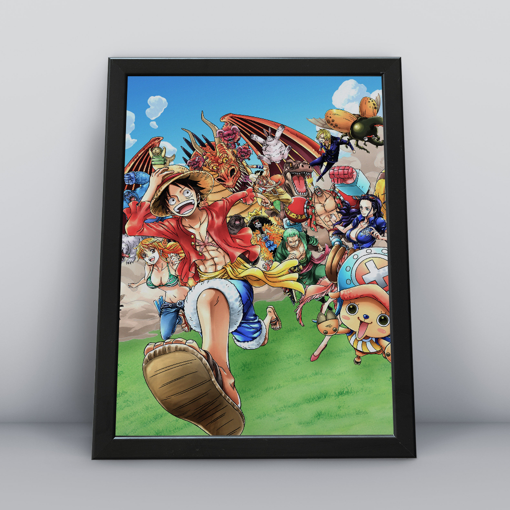 Quadro decorativo One Piece A4 ESCOLHA SUA IMAGEM | Shopee Brasil