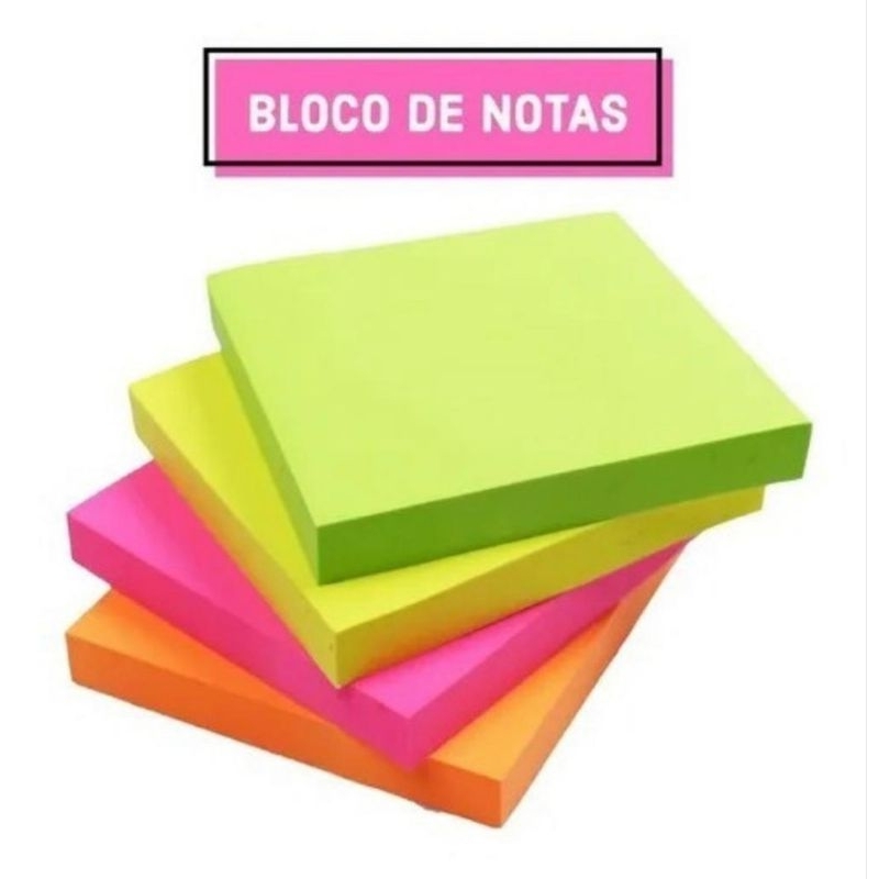 postite blocos de notas coloridos 4 blocos | Shopee Brasil