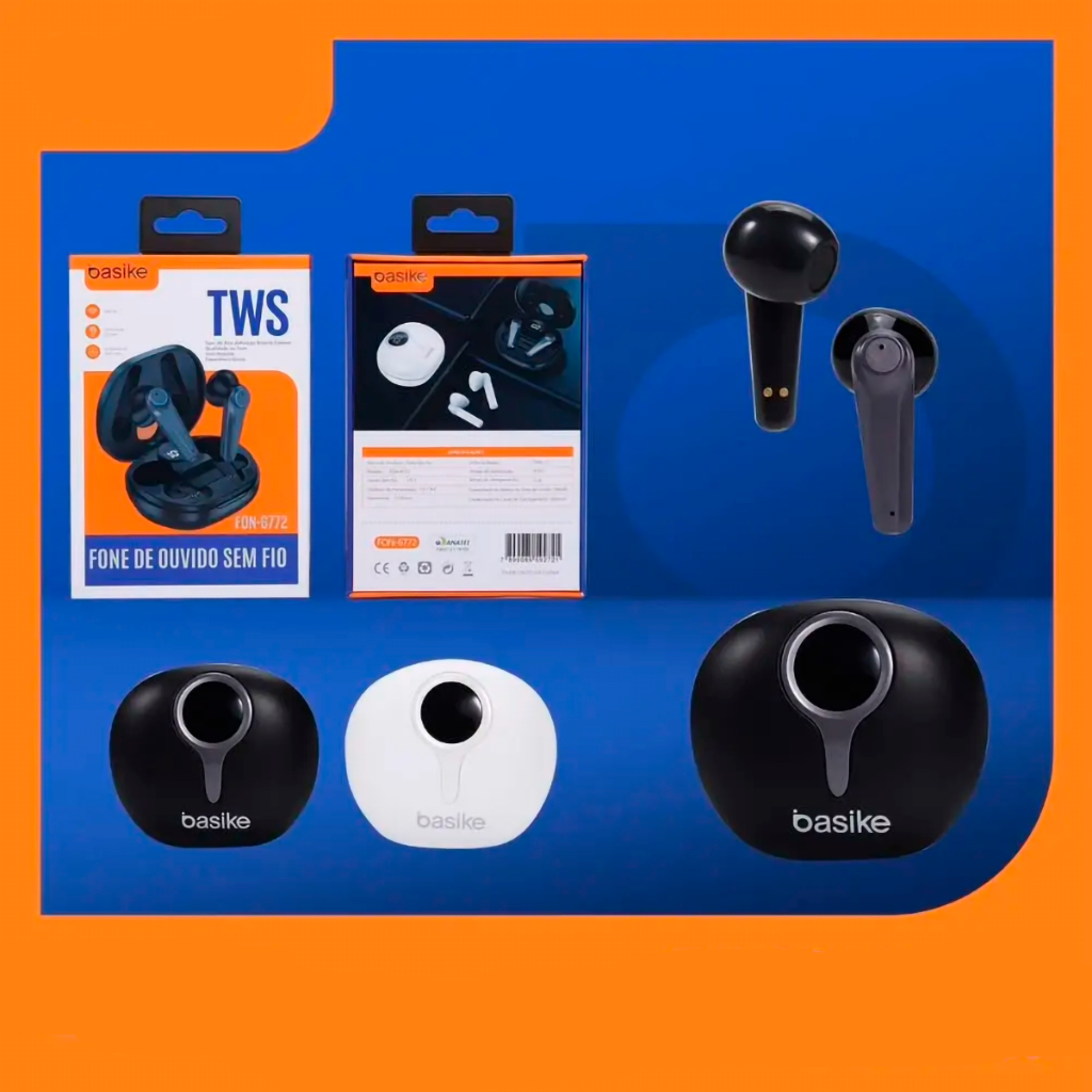 Fone De Ouvido Bluetooth Basike ( Fon-6772 ) | Shopee Brasil