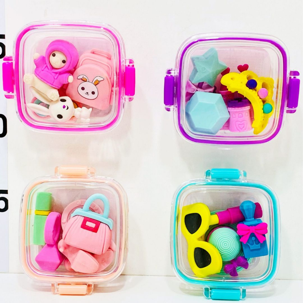Kit de borrachas escolares fofas sortidas na caixinha | Shopee Brasil