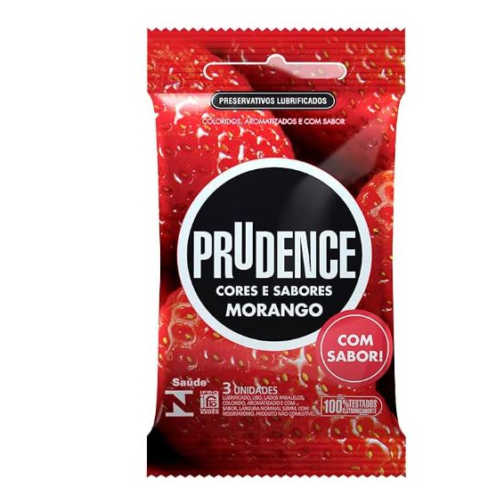 Prudence - Preservativo Cores e Sabores Morango - 3 Unidades | Shopee ...