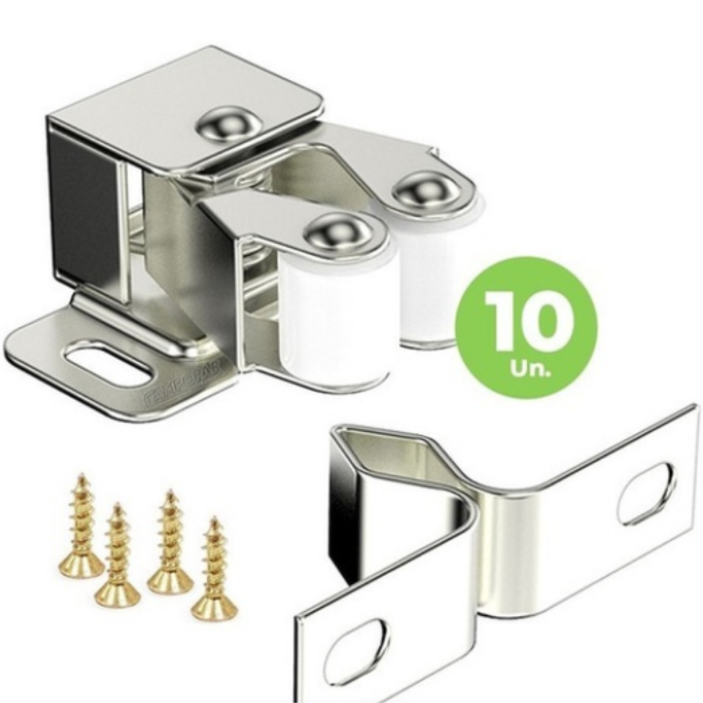 10 Fecho Rolete Para Porta Armario E Moveis Zincado | Shopee Brasil