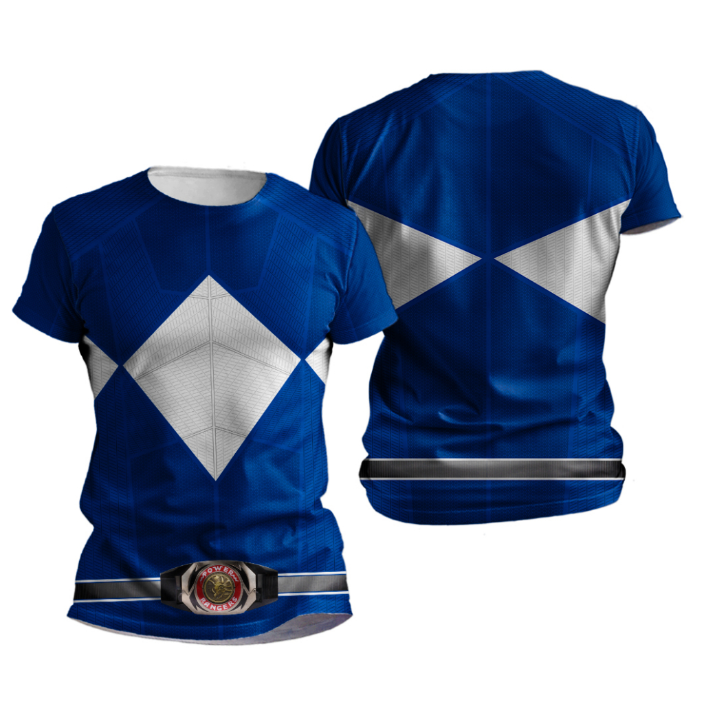Camisa Power Ranger Azul Concept Roupa Blusa Camiseta Traje | Shopee Brasil