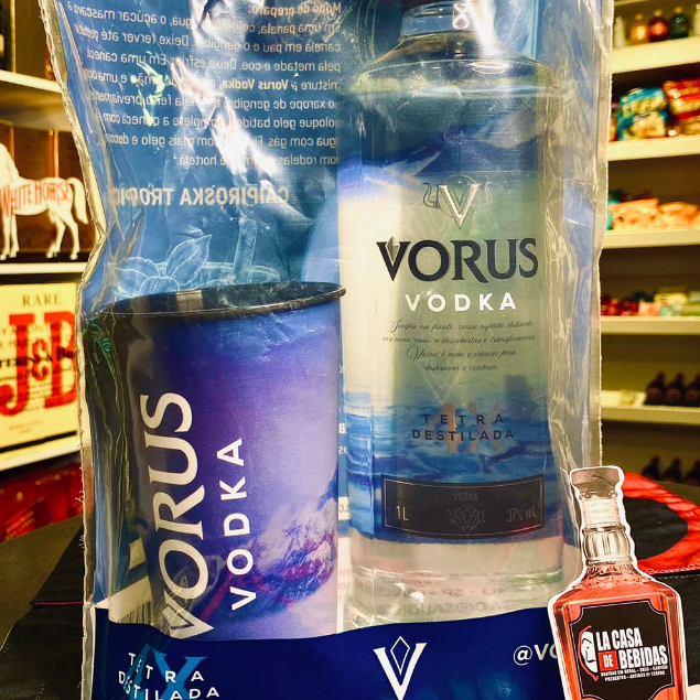 Kit Combo Vodka Salton 1L Vorus 4x destilada c/ copo exclusivo | Shopee ...