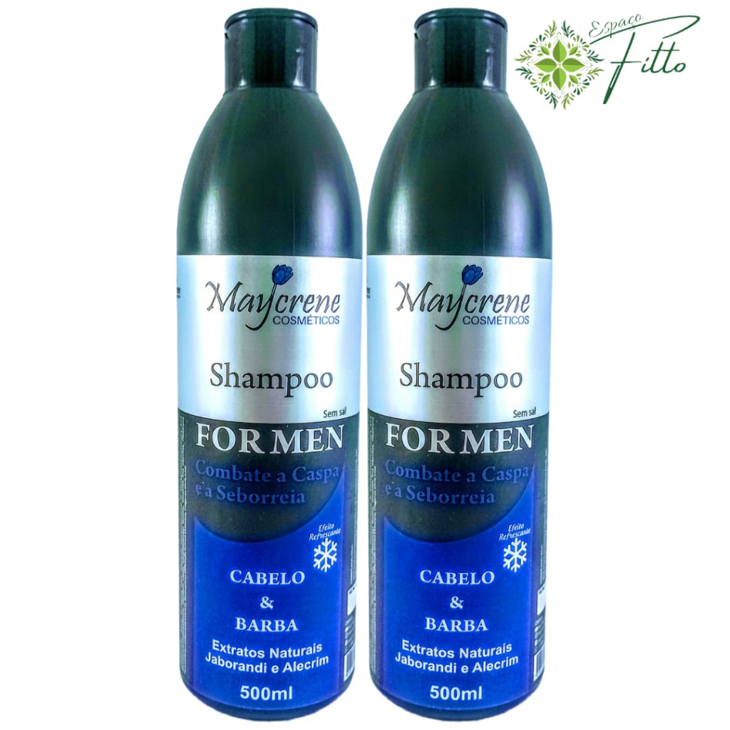 Kit For Men Cabelo E Barba Homens ( Shampoo + Condicionador Maycrene ...
