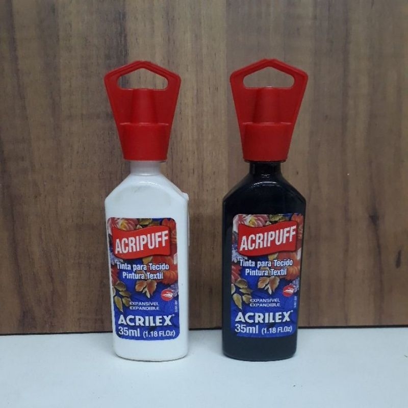 Tinta de Tecido expansiva Relevo Acripuff ,Acrilex 35ml | Shopee Brasil