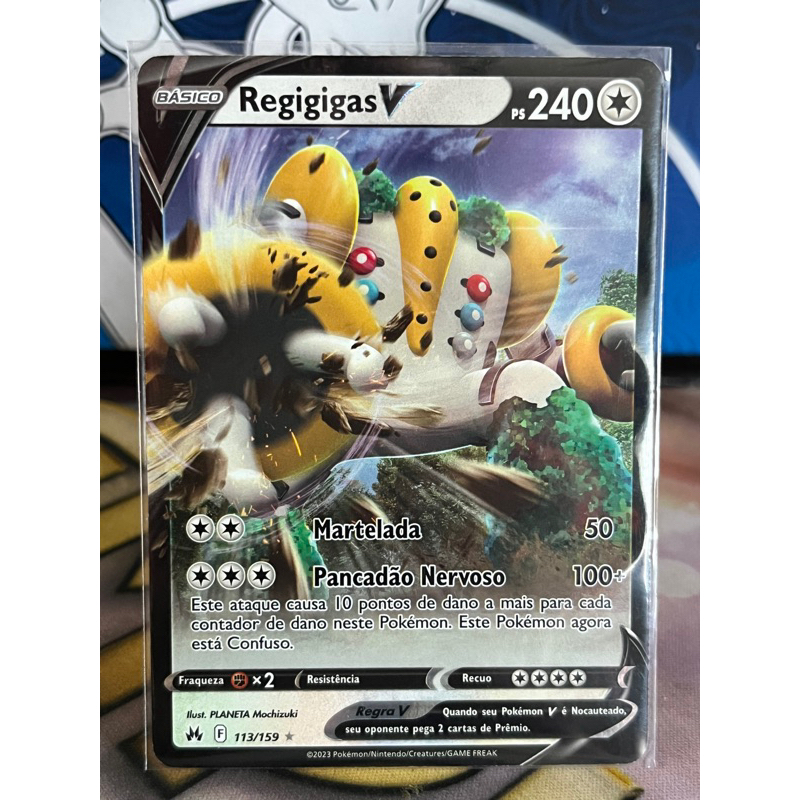 Carta Pokémon Regigigas V Ultra Rara Copag | Shopee Brasil